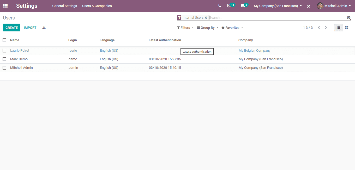 How To Add And Deactivate Users In Odoo 13