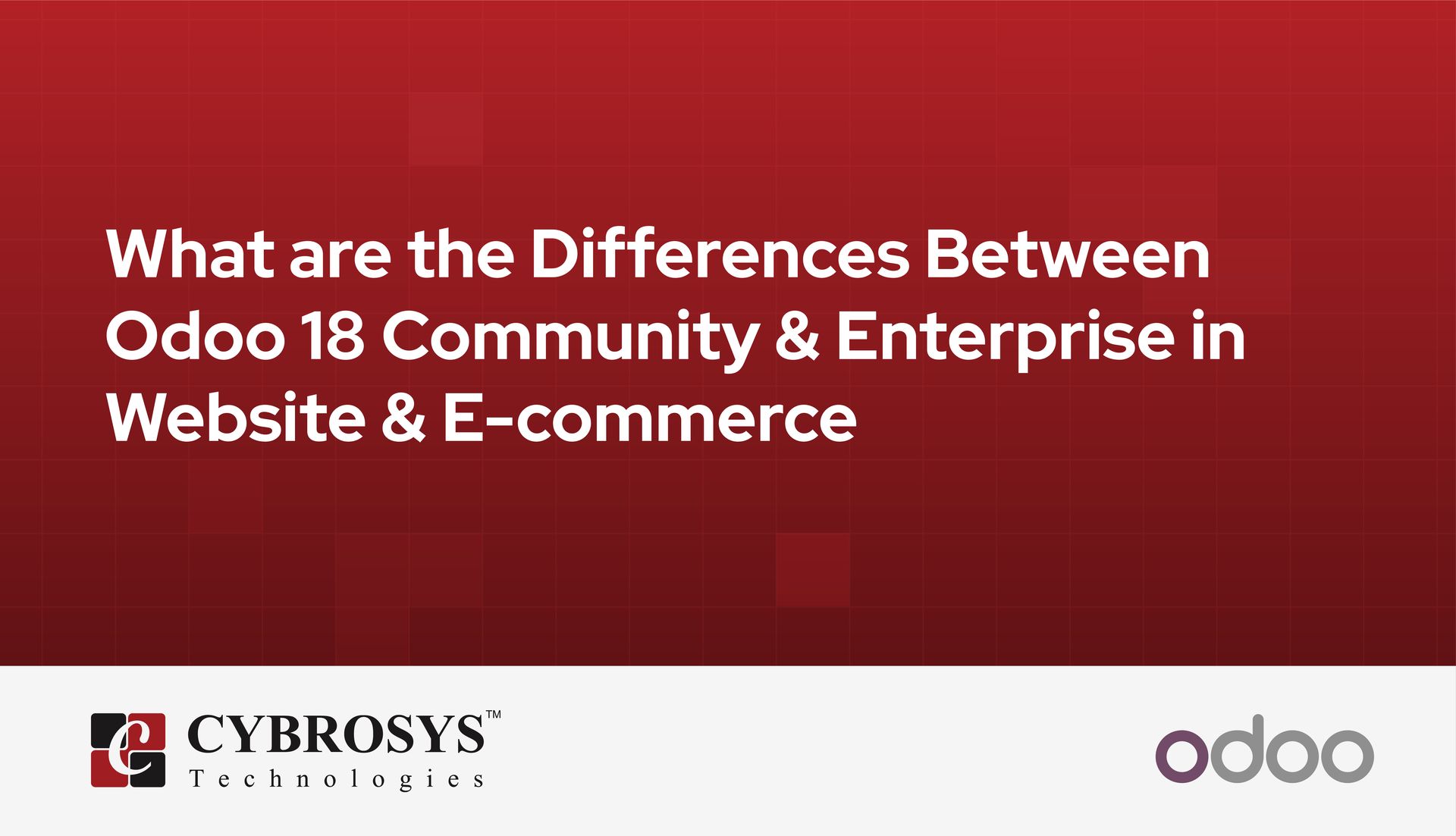 What are the Differences Between Odoo 18 Community & Enterprise in ...