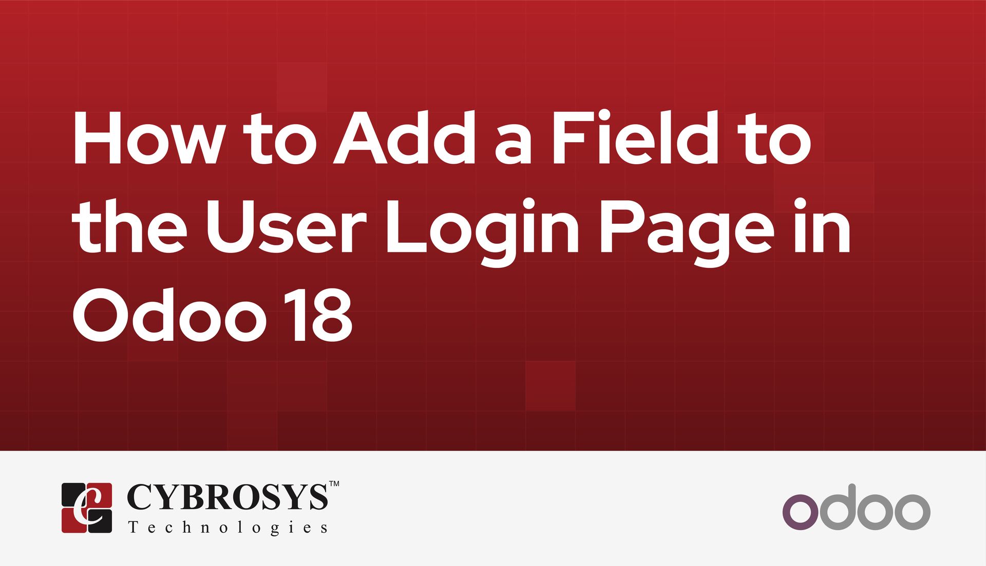 How to Add a Field to the User Login Page in Odoo 18