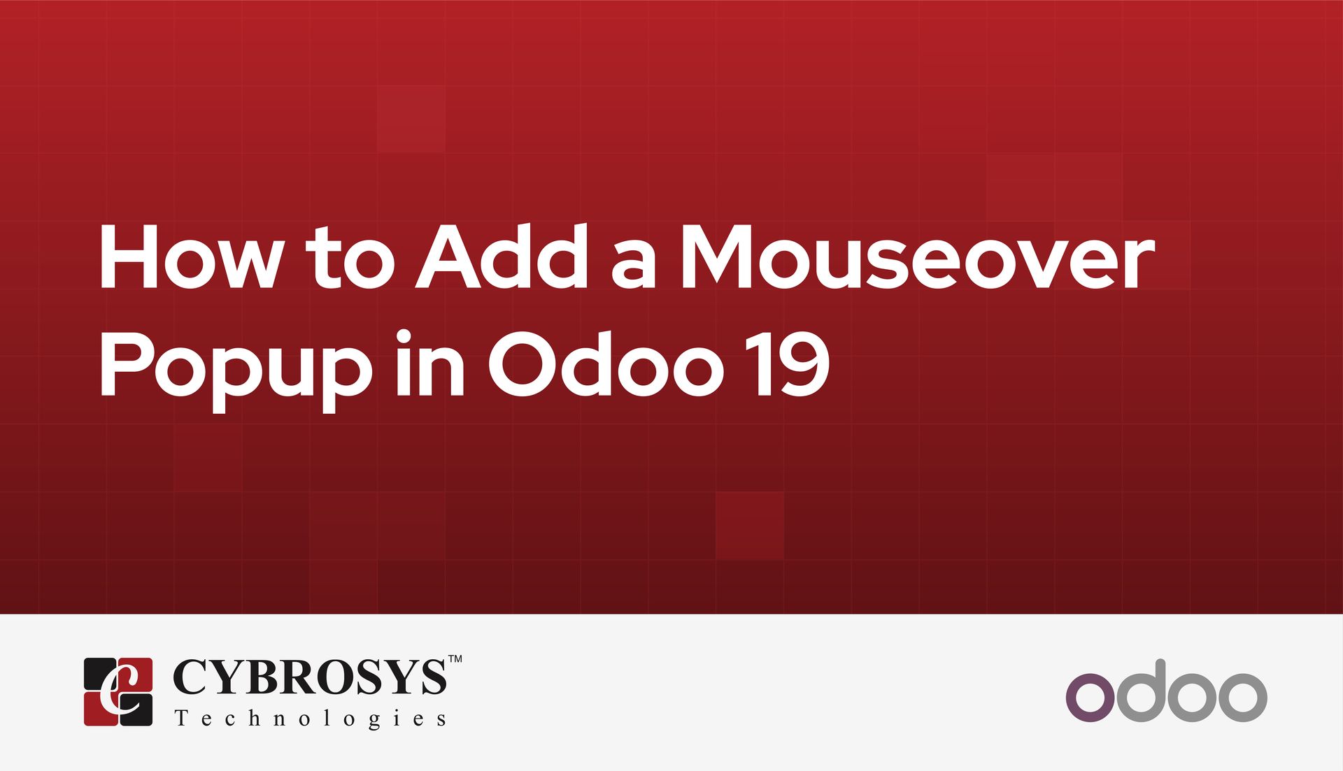 How to Add a Mouseover Popup in Odoo 19