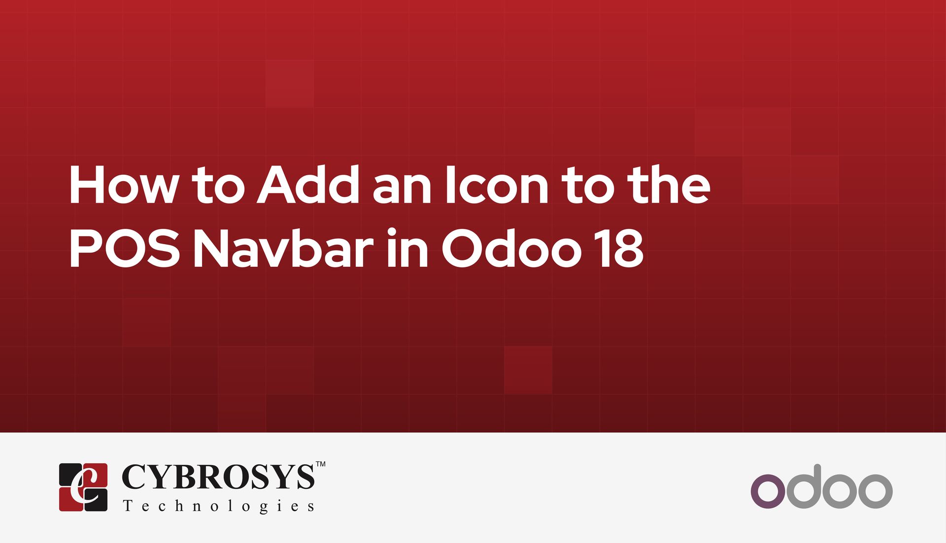 How to Add an Icon to the POS Navbar in Odoo 18
