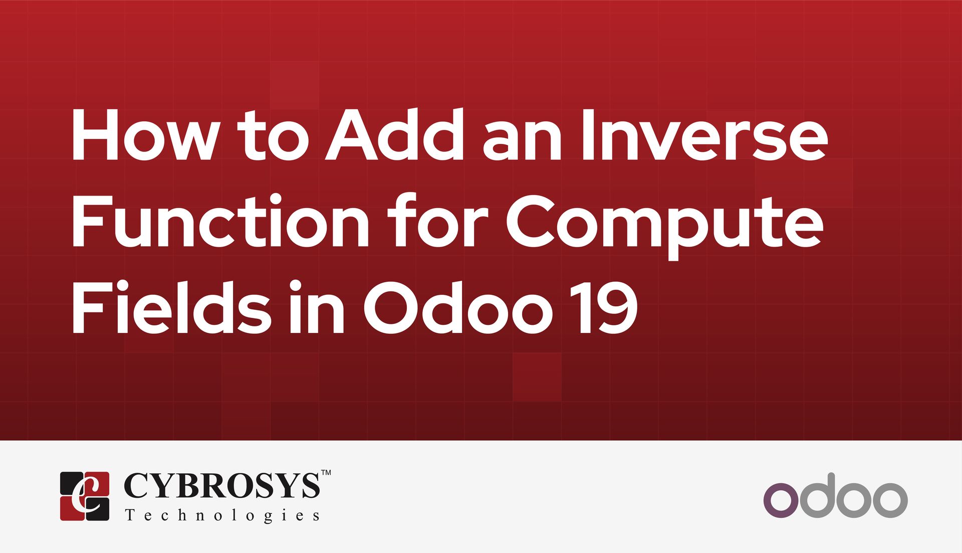 How to Add an Inverse Function for Compute Fields in Odoo 19