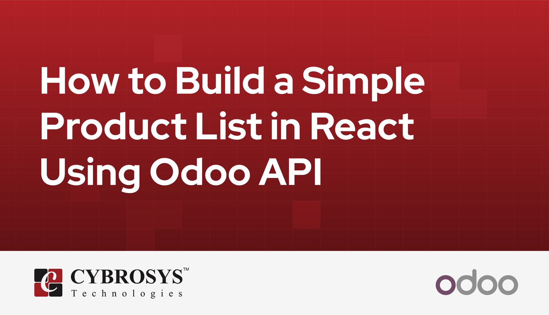 How to Build a Simple Product List in React Using Odoo API