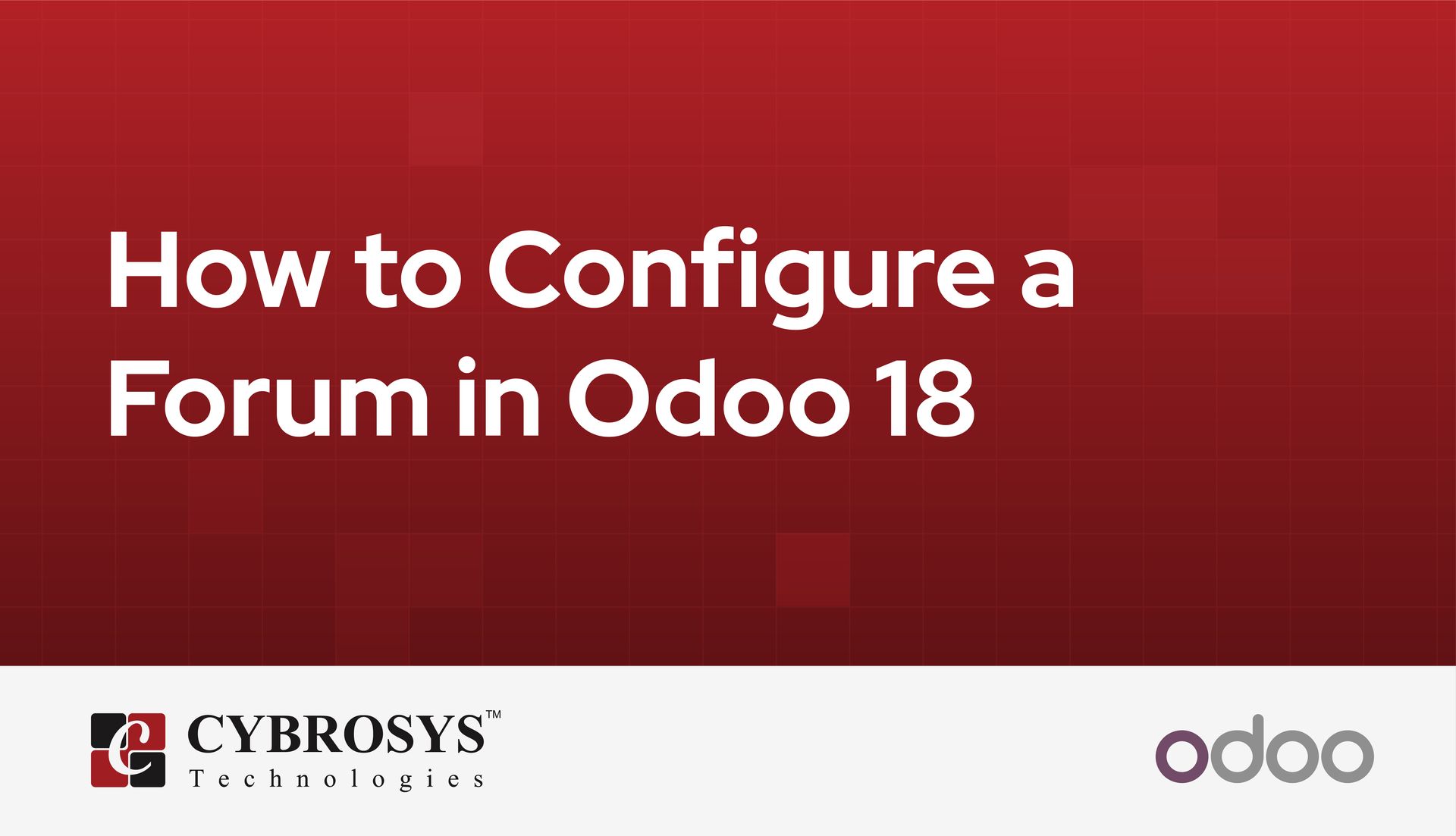 How to Configure a Forum in Odoo 18