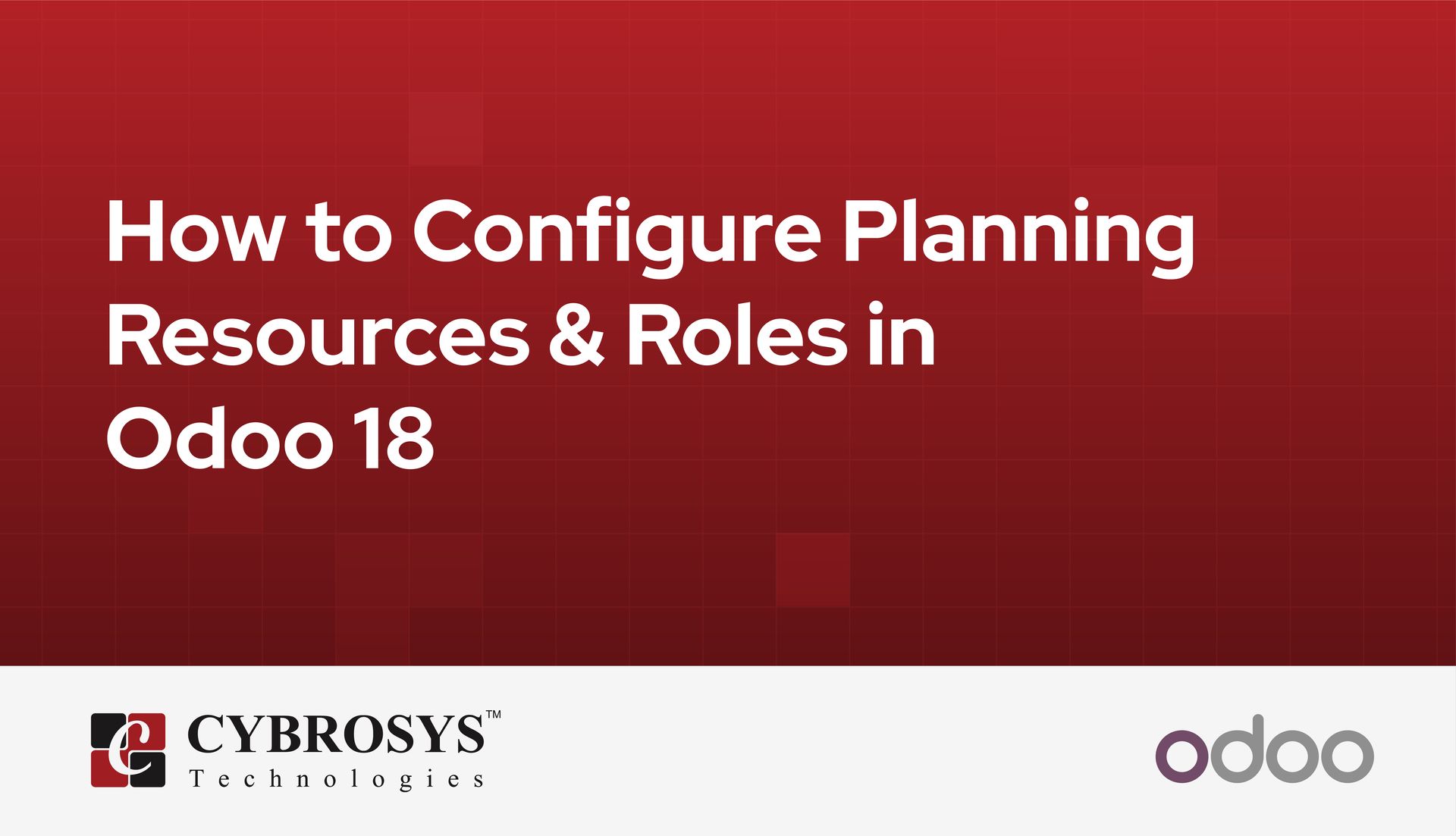 How to Configure Planning Resources & Roles in Odoo 18