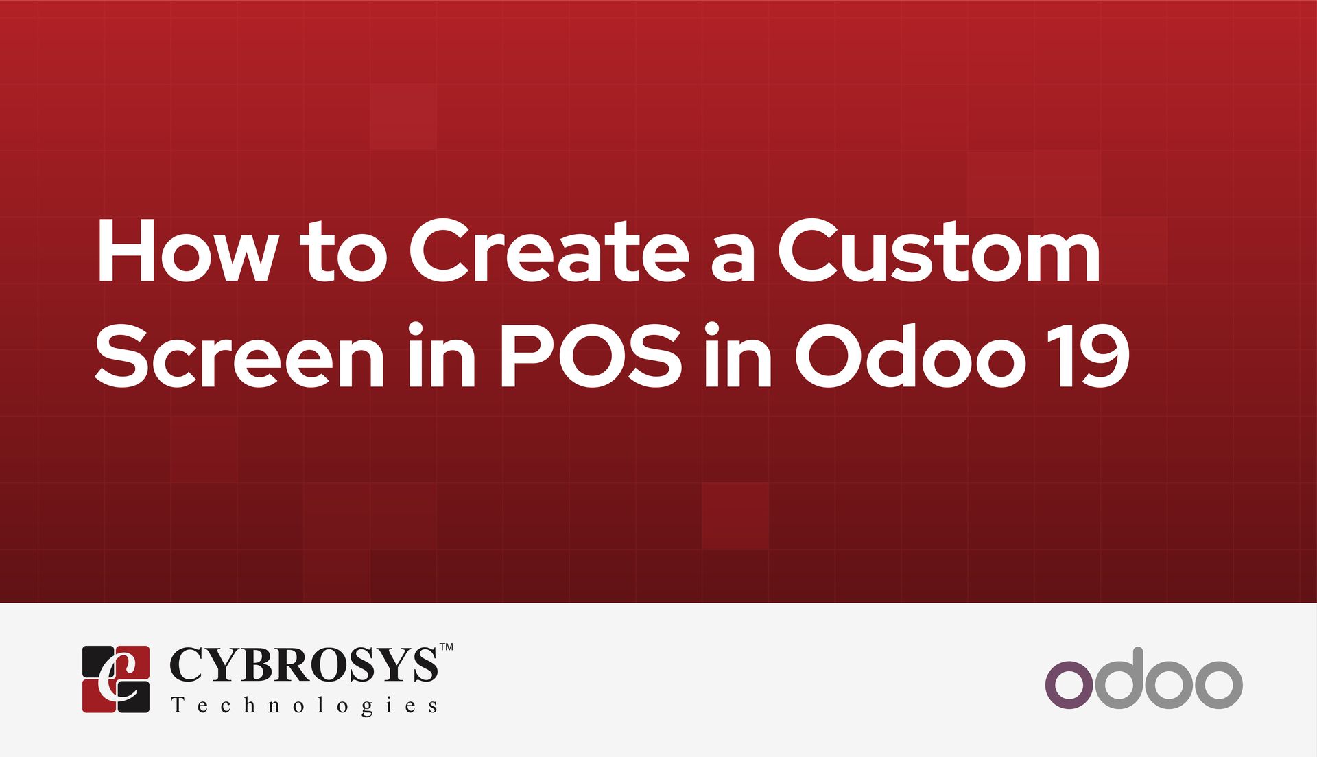 How to Create a Custom Screen in POS in Odoo 19