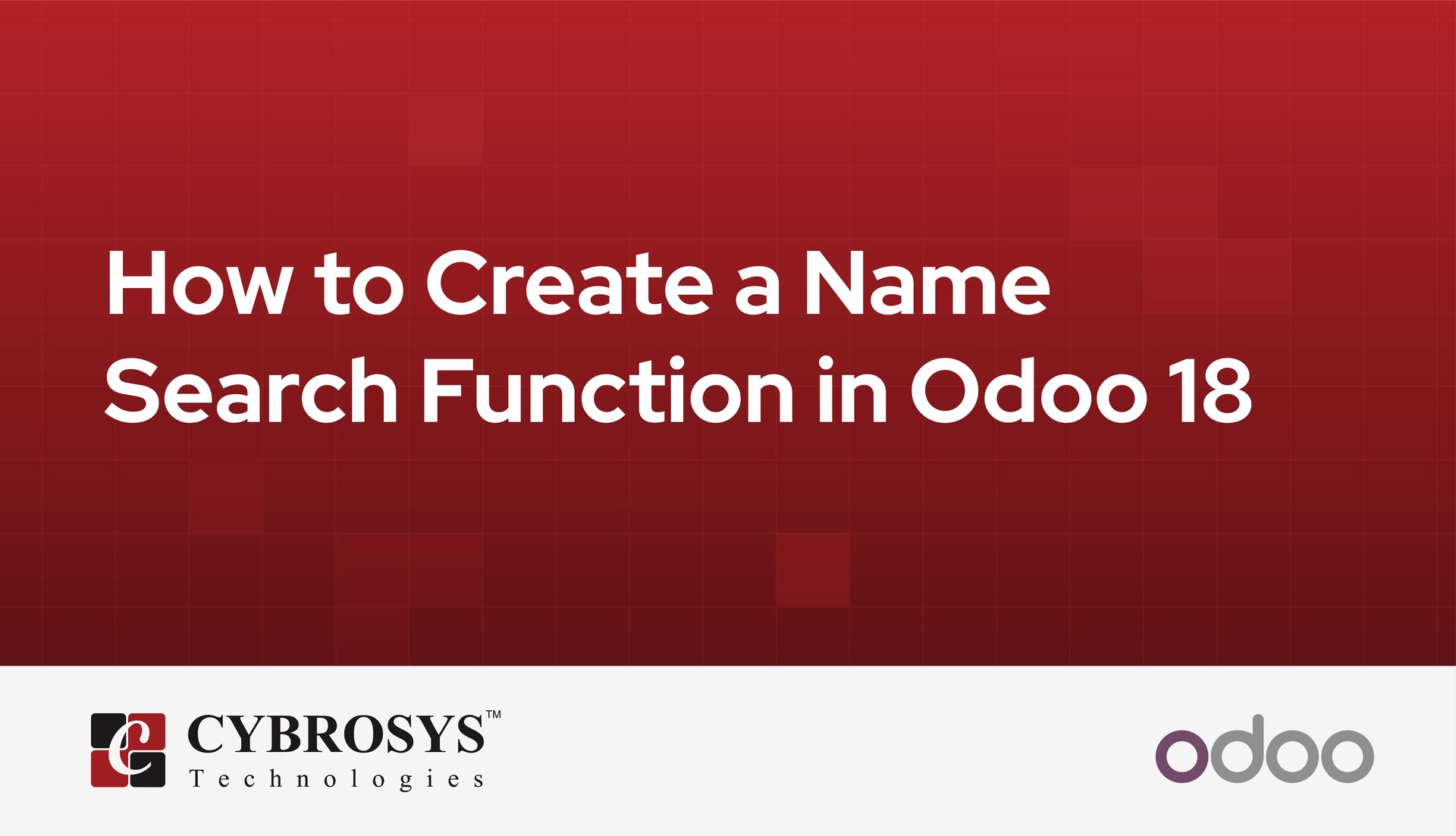 How To Create A Name Search Function In Odoo 18