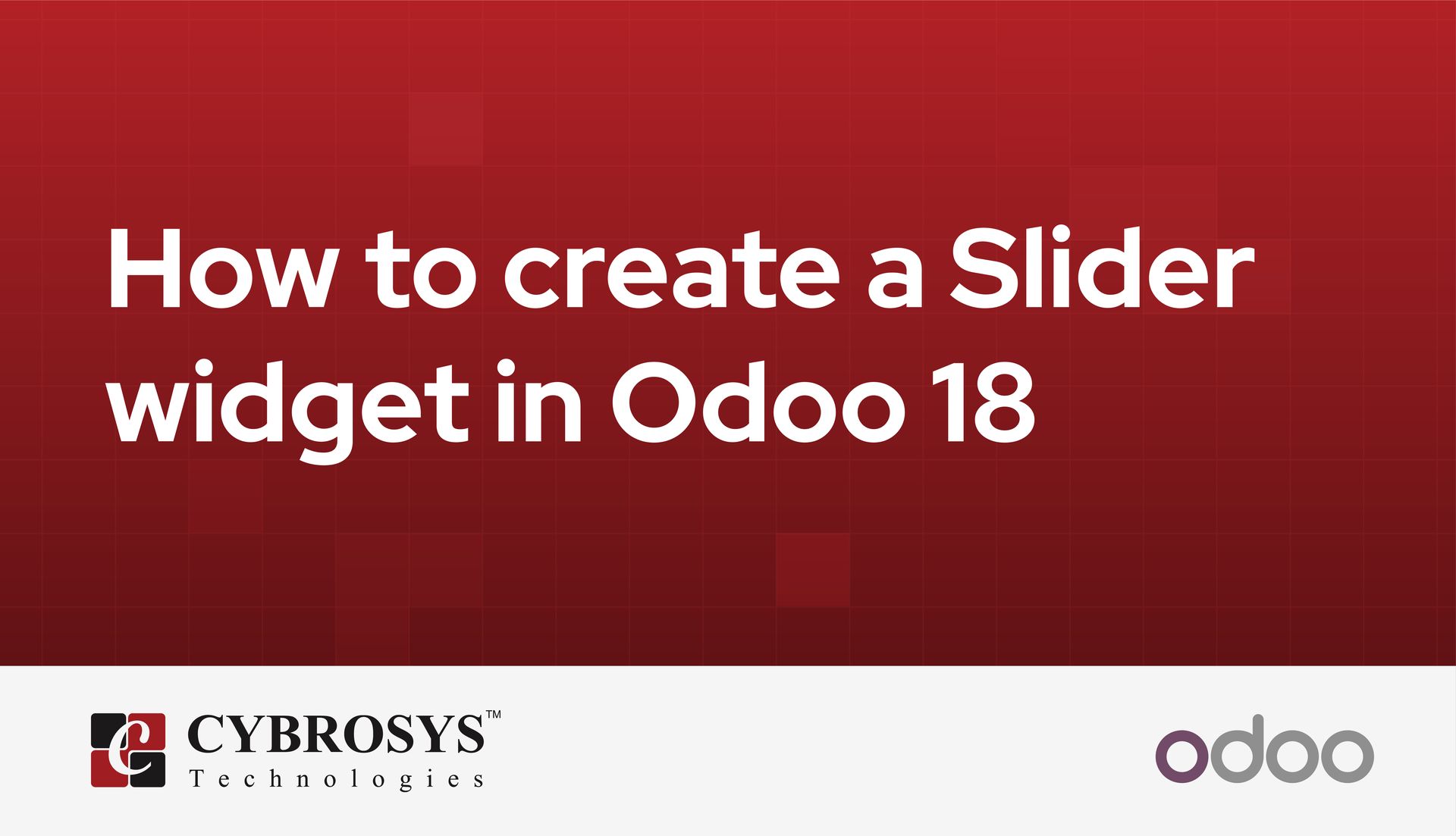 How to create a Slider widget in Odoo 18