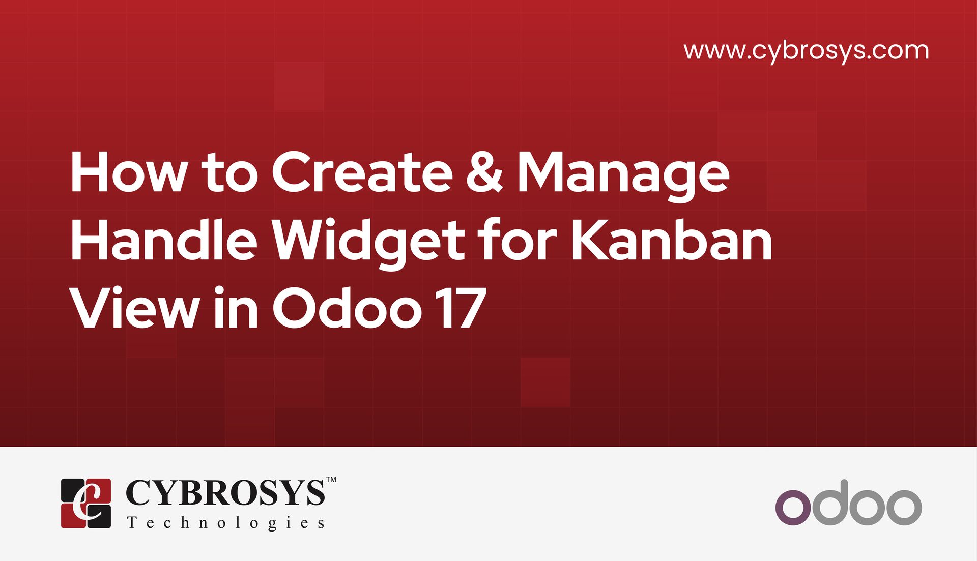 How To Create And Manage Handle Widget For Kanban View In Odoo 17