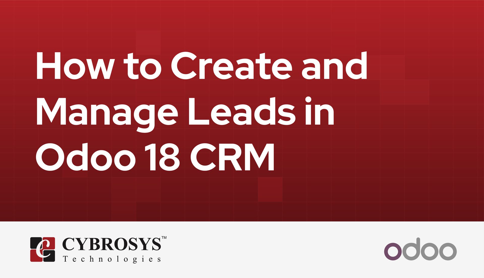 How to Create and Manage Leads in Odoo 18 CRM