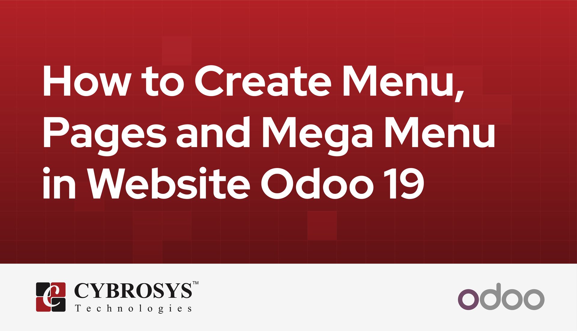 How to Create Menu, Pages and Mega Menu in Website Odoo 19