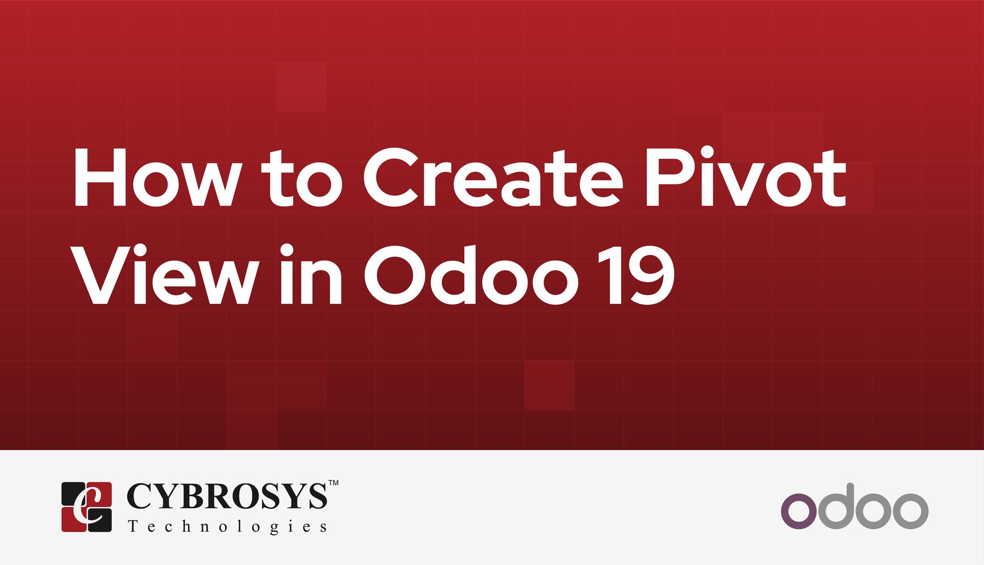 How to Create Pivot View in Odoo 19
