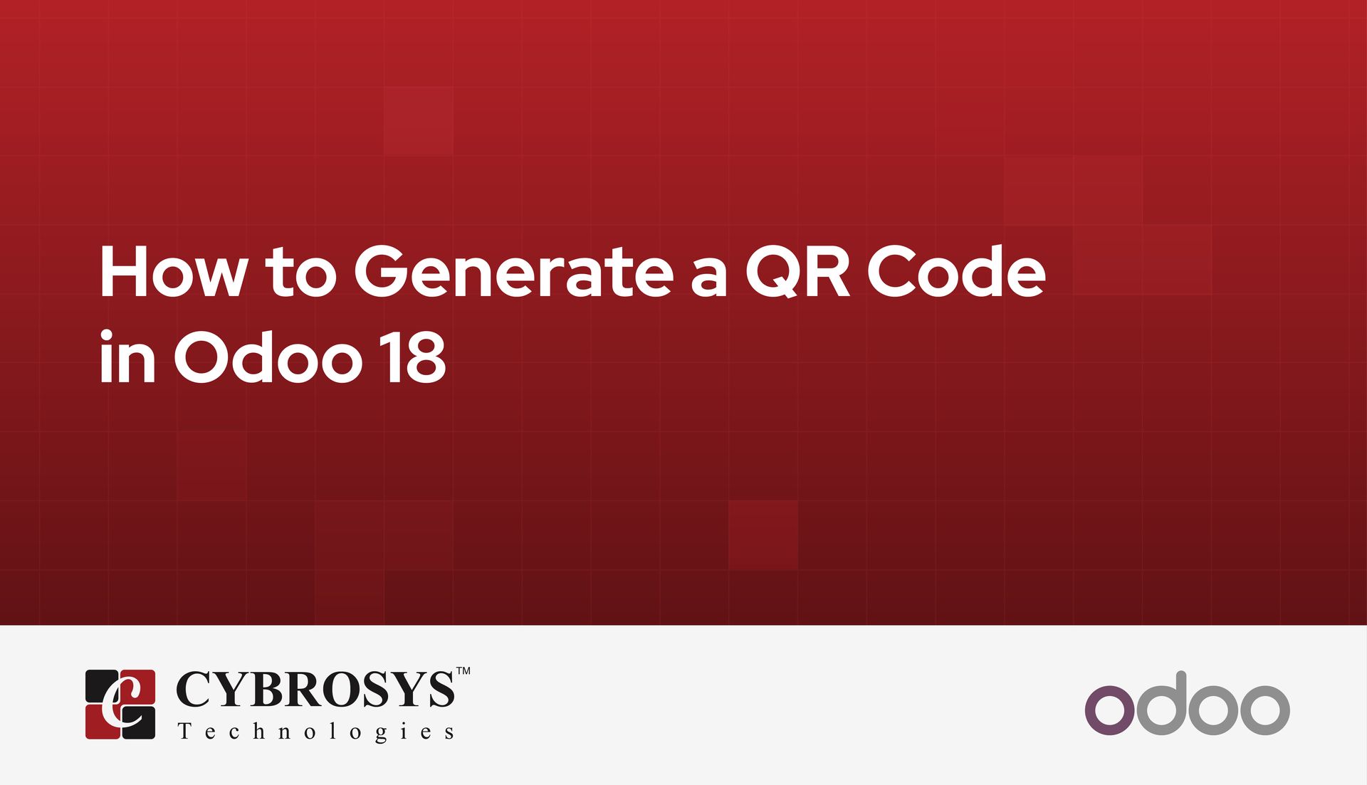 How to Generate a QR Code in Odoo 18