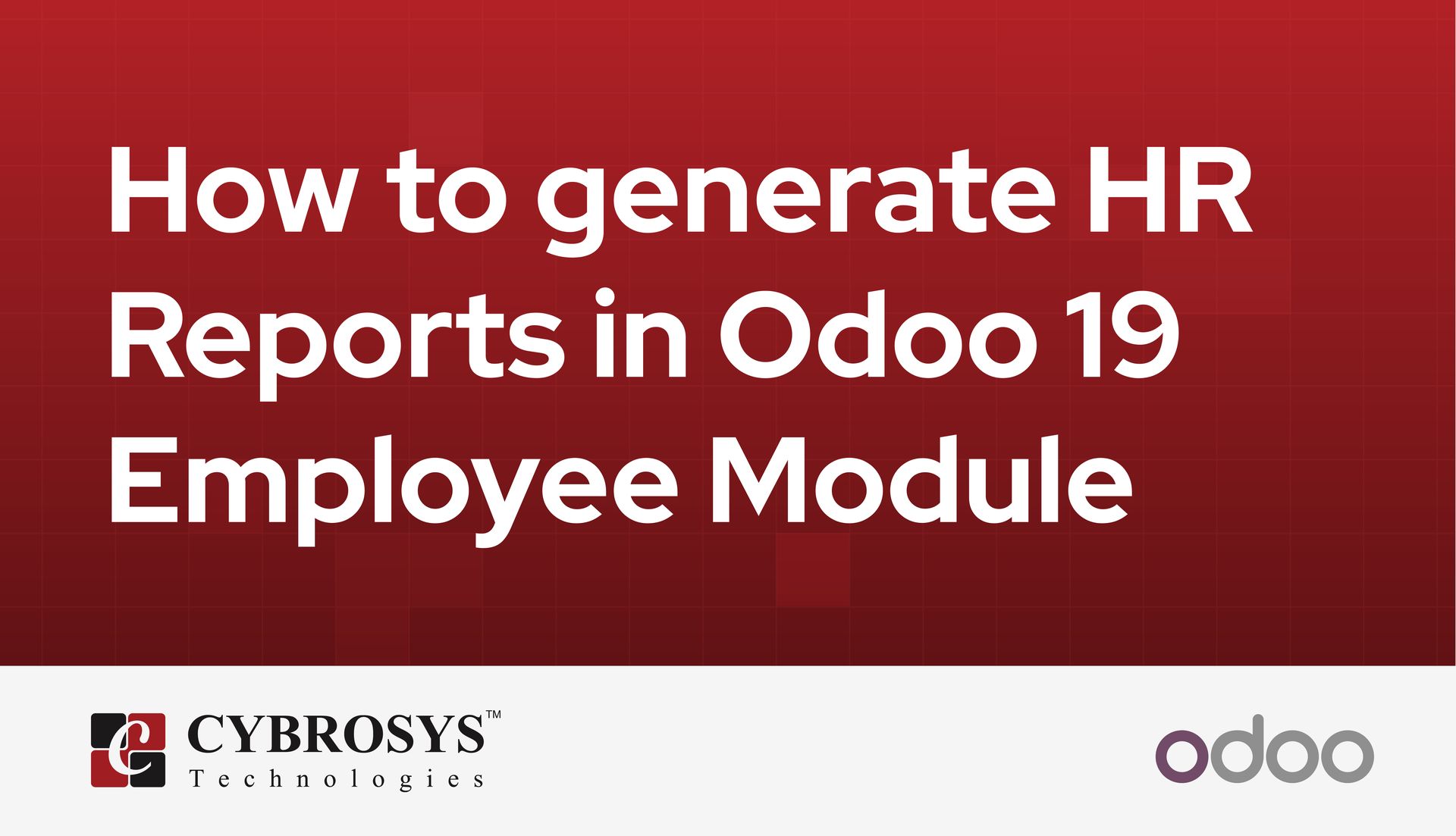 How to generate HR Reports in Odoo 19 Employee Module