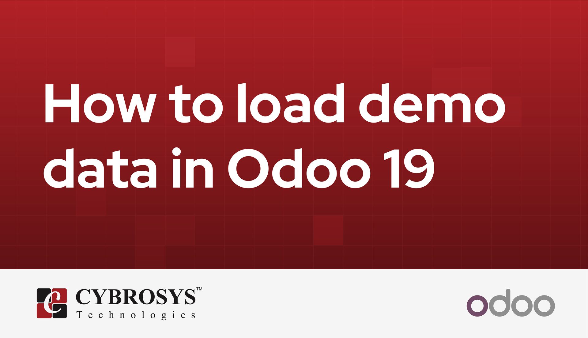 How to load demo data in Odoo 19