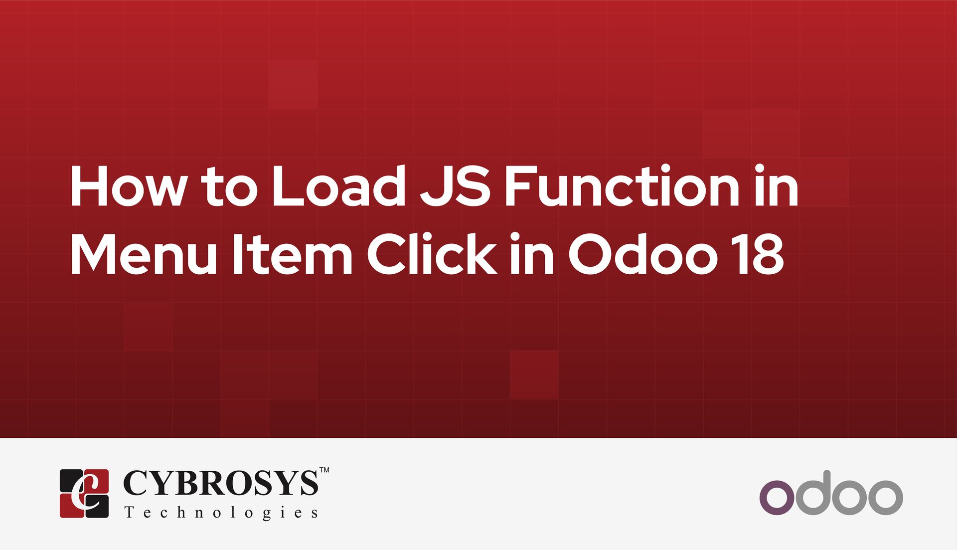 How to Load JS Function in Menu Item Click in Odoo 18