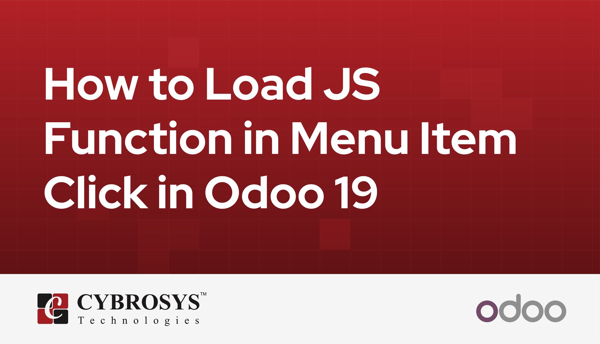 How to Load JS Function in Menu Item Click in Odoo 19