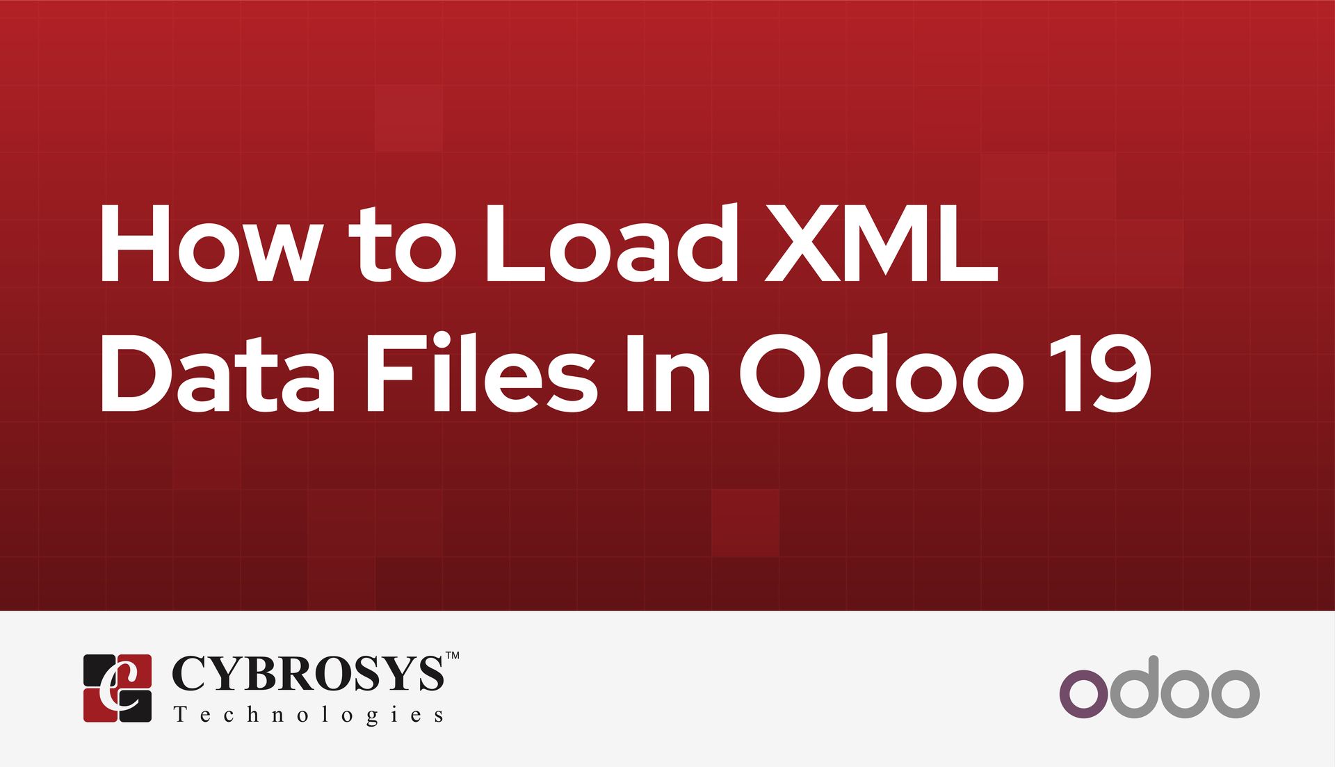 How to Load XML Data Files In Odoo 19