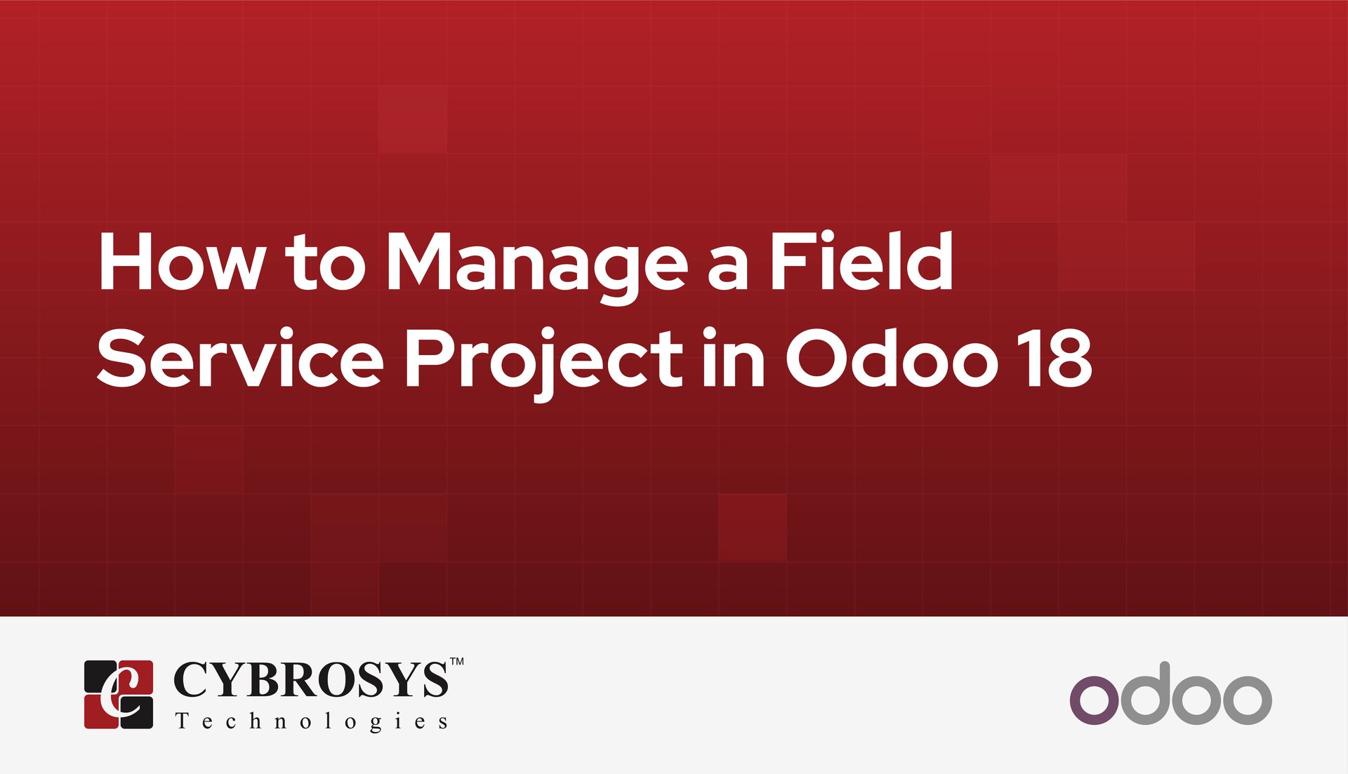 How to Manage a Field Service Project in Odoo 18