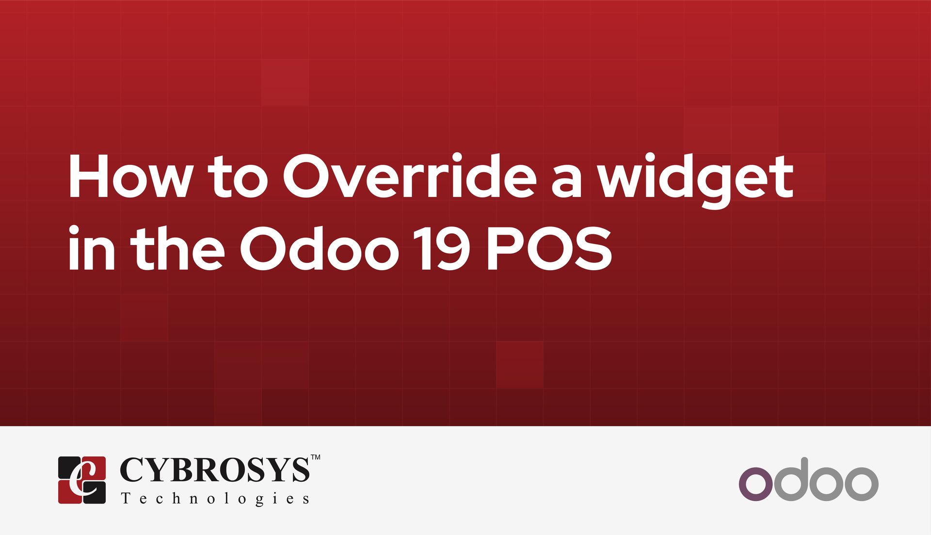 How to Override a widget in the Odoo 19 POS