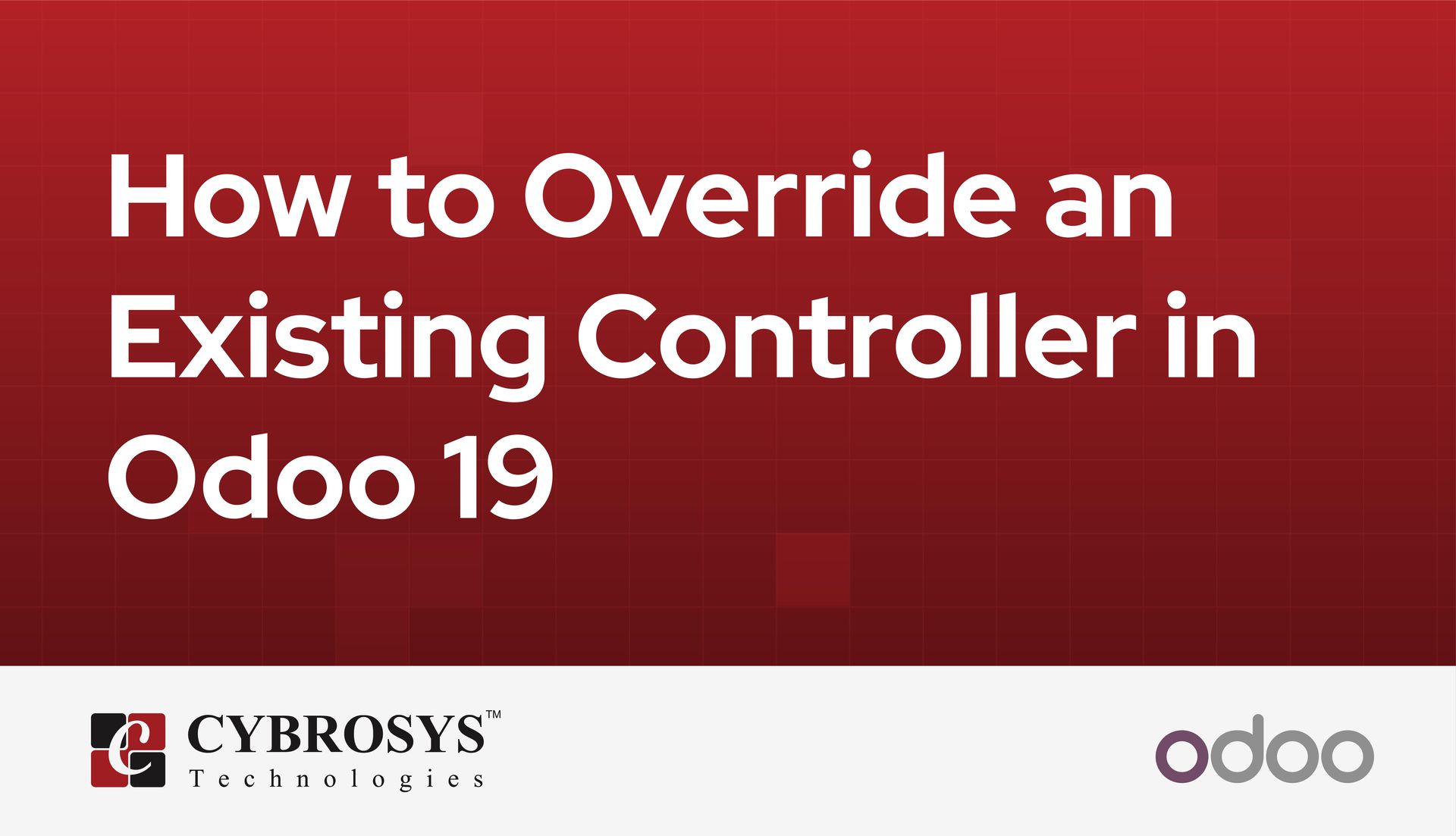 How to Override an Existing Controller in Odoo 19