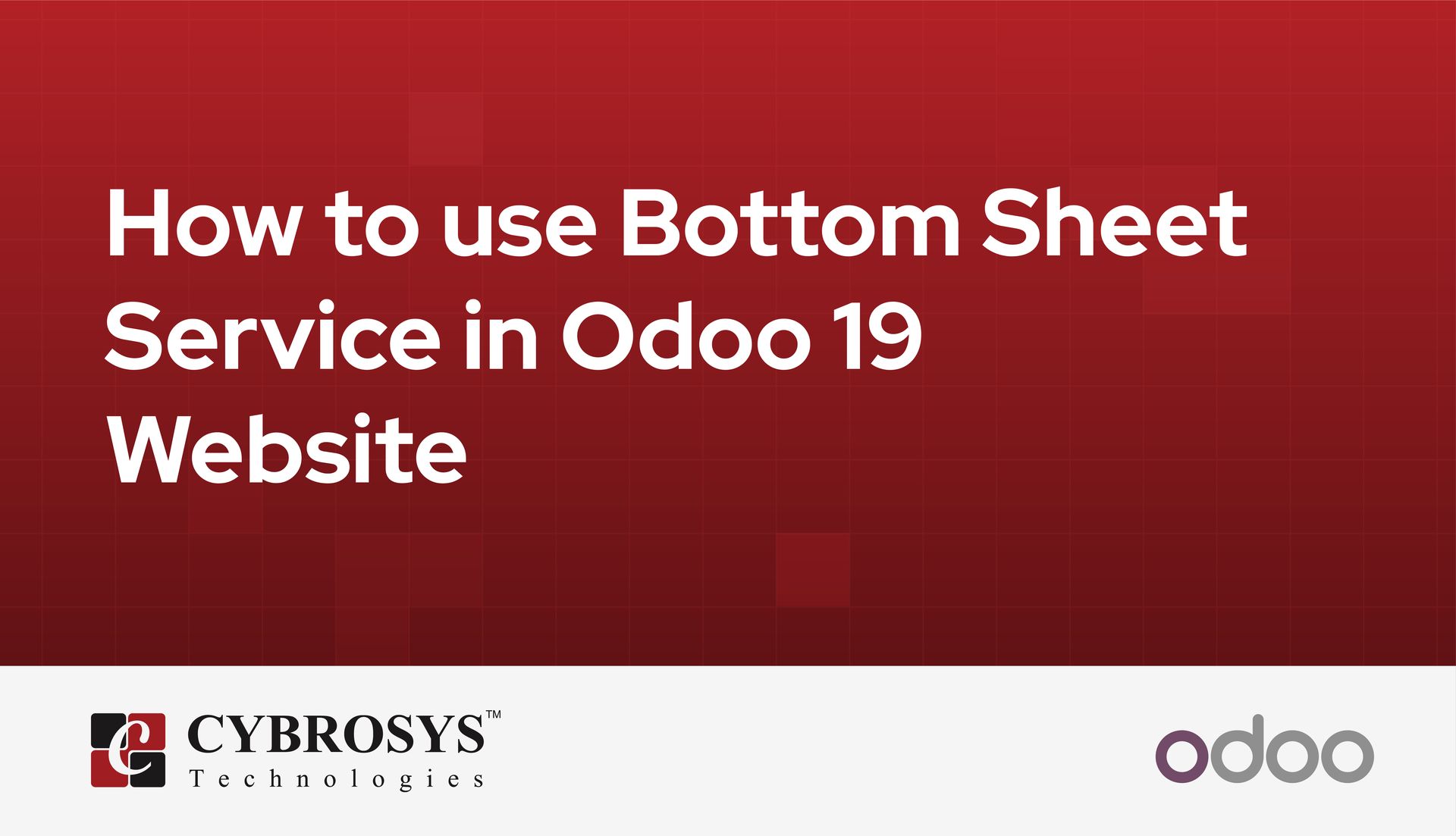 How to use Bottom Sheet Service in Odoo 19 Website