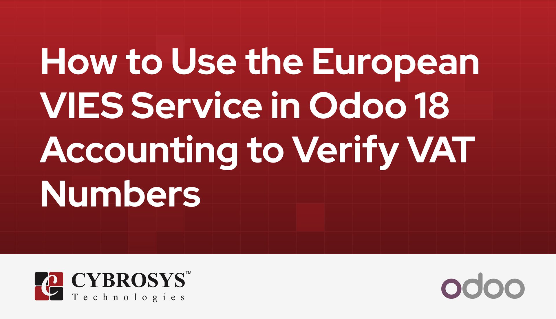 How to Use the European VIES Service in Odoo 18 Accounting to Verify ...