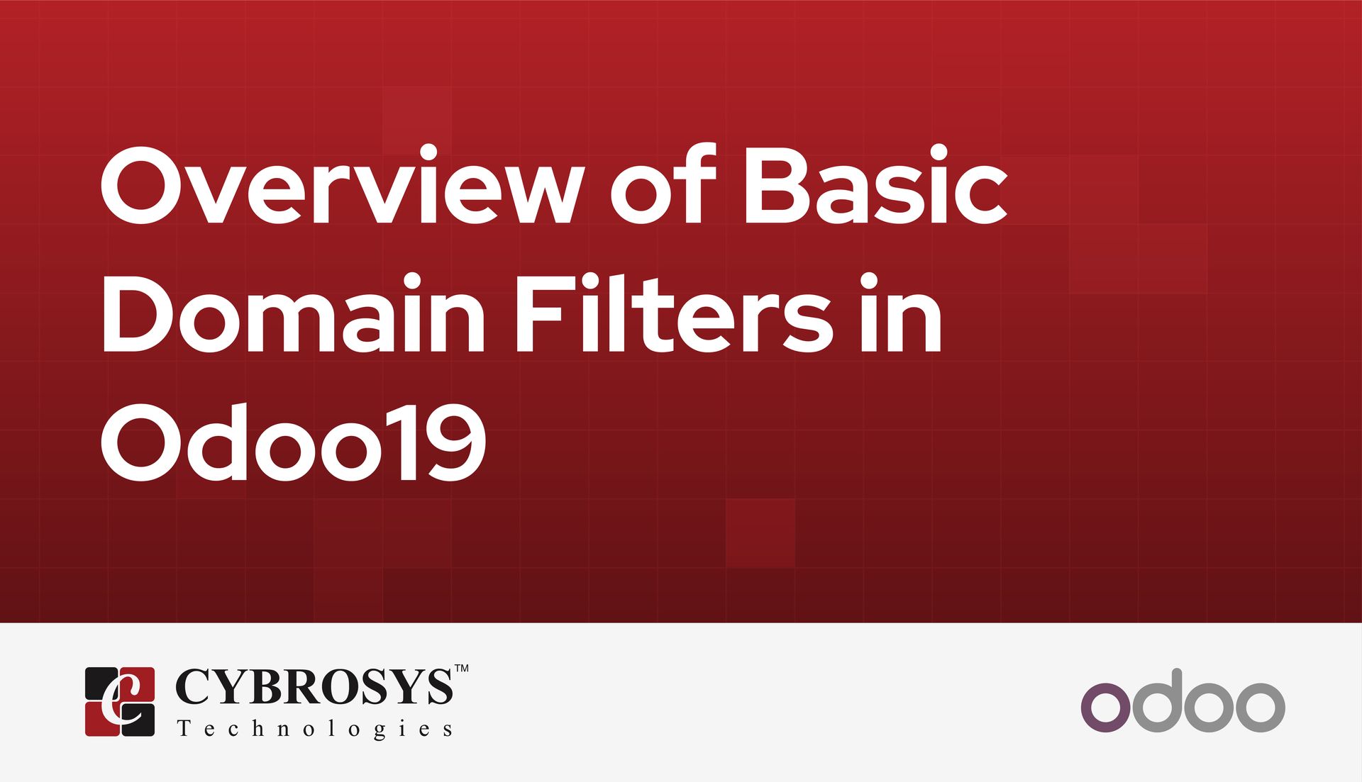 Overview of Basic Domain Filters in Odoo19