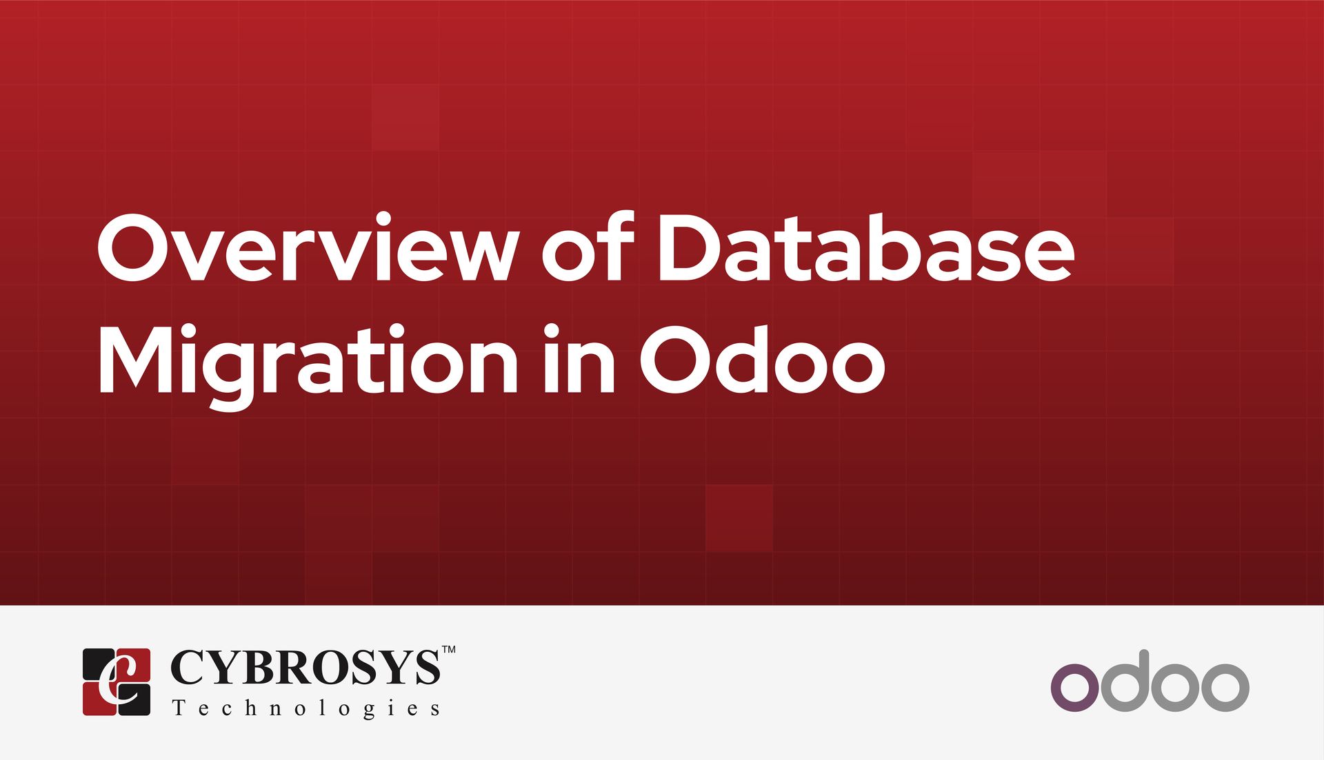 Overview of Database Migration in Odoo
