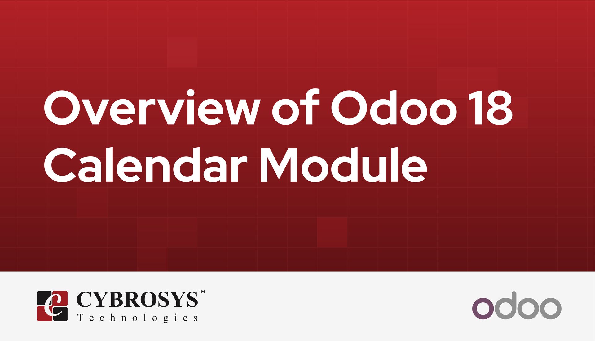 Overview of Odoo 18 Calendar Module