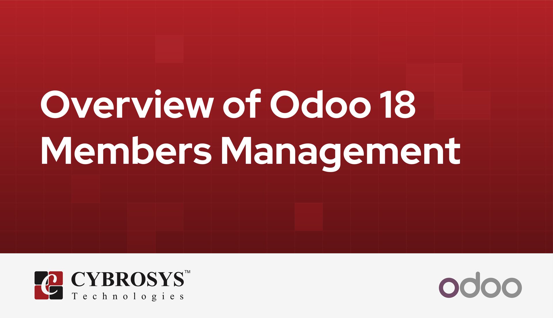 Overview of Odoo 18 Members Management
