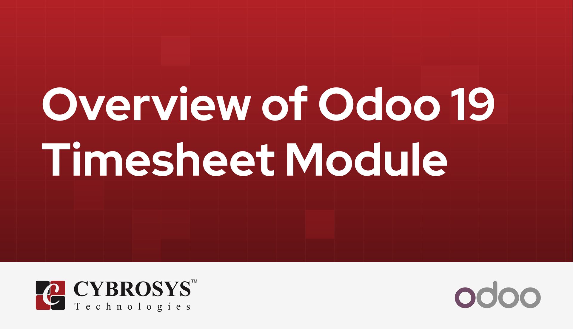 Overview of Odoo 19 Timesheet Module