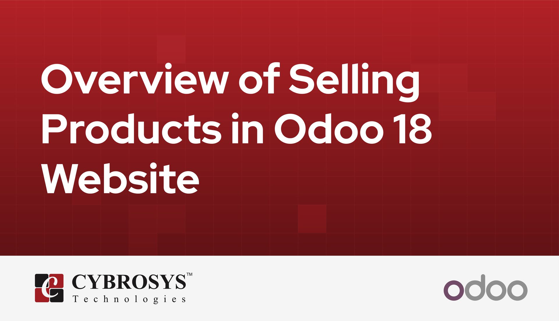 Overview of Selling Products in Odoo 18 Website