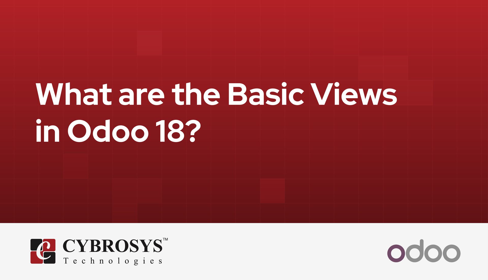 What are the Basic Views in Odoo 18?