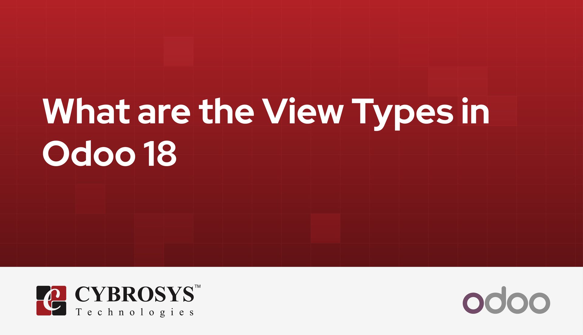 What are the View Types in Odoo 18