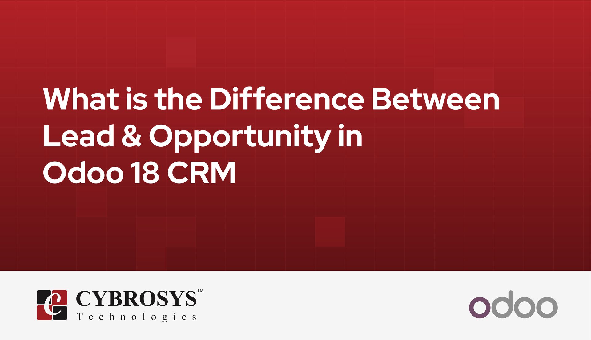 What is the Difference Between Lead & Opportunity in Odoo 18 CRM